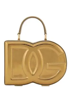 Dolce & Gabbana Embossed Metallic-effect Bag - Gold