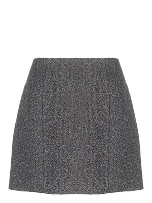 Patou Textured-knit Mini Skirt - Grey