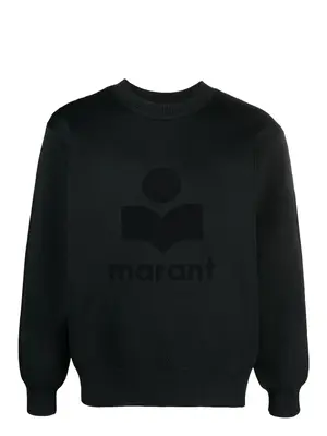 MARANT Ayler Intarsia-knit Sweatshirt - Black