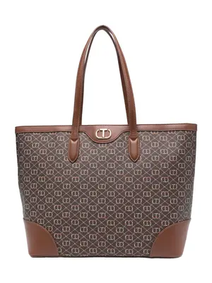 TWINSET Floral Monogram Tote Bag