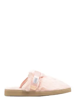 Suicoke Zavo-2eu Faux-fur Slippers - Pink