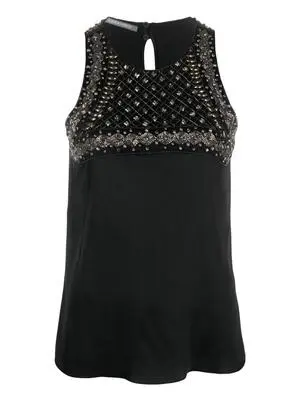 Alberta Ferretti Bead-embellished Blouse - Black
