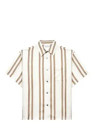 John Elliott Stripe-print Silk Shirt - White