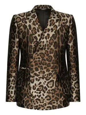 Dolce & Gabbana Double-breasted Leopard-print Suit - Brown