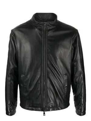 GIORGIO BRATO Zip-up Leather Jacket - Black