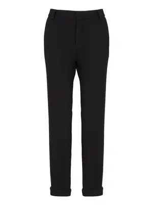 Balmain High-waisted Tapered-leg Trousers - Black