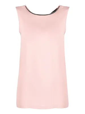 Fabiana Filippi Bead-embellished Silk Top - Pink
