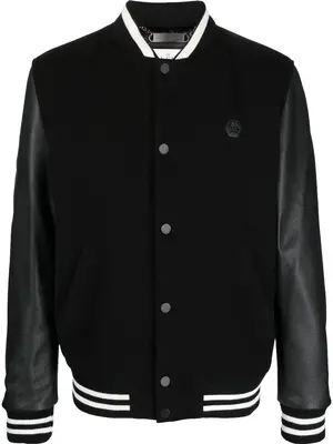 Philipp Plein Studded-skull Bomber Jacket - Black