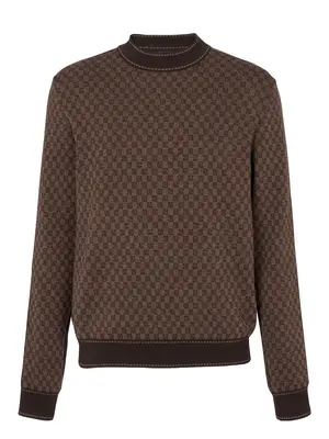 Balmain Intarsia-knit Jumper - Brown