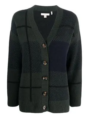 BARBOUR Marie Checked V-Neck Cardigan