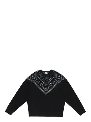 COUNTY OF MILAN Marcelo Burlon Bandana-print Crewneck Jumper - Black