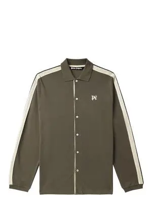 Palm Angels Monogram-embroidered Cotton Shirt - Brown