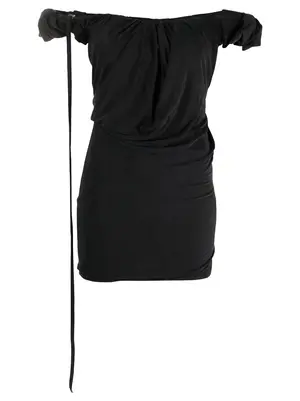 Jacquemus La Robe Ciceri Draped Minidress - Black