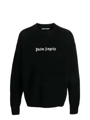 Palm Angels Logo-embroidered Jumper - Black