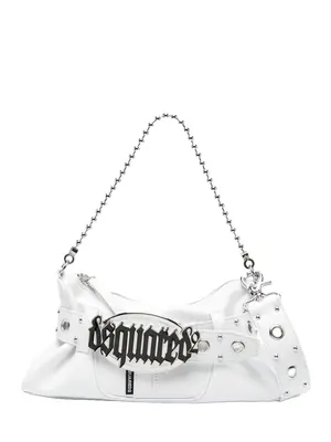 Dsquared2 Gothic Leather Shoulder Bag - White