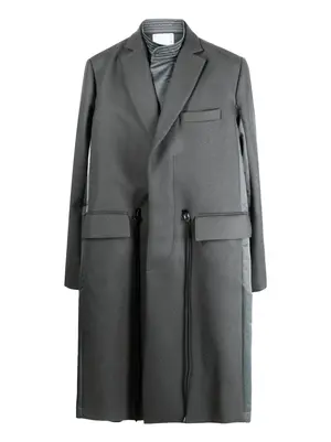 SACAI Sacai Drawstring Wool Trench Coat