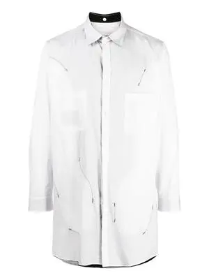 Yohji Yamamoto Graphic-print Cotton Shirt - White