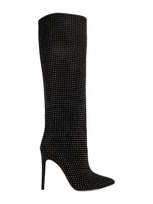 Paris Texas Holly 105mm Crystal-embellished Boots - Black