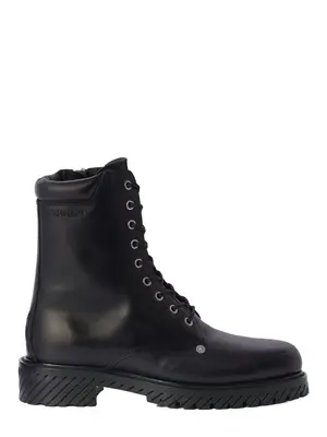 Off-White Diag-sole Lace-up Combat Boots - Black