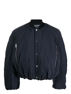 Jacquemus Croissant Puffer Bomber Jacket - Blue