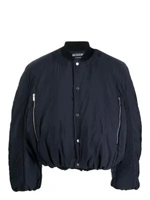 Jacquemus Croissant Puffer Bomber Jacket - Blue