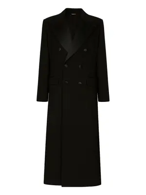 Dolce & Gabbana Double-breasted Peak-lapel Coat - Black