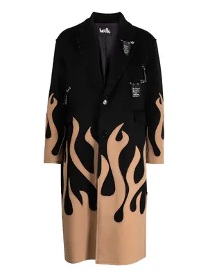 HACULLA. Up In Flames Wool Coat - Black