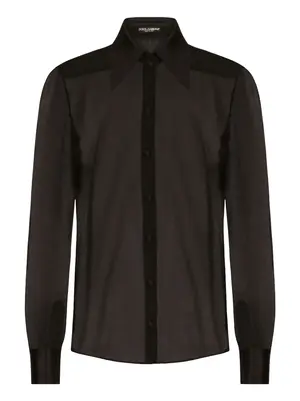 Dolce & Gabbana Semi-sheer Mesh Shirt - Black