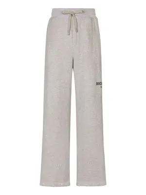 Dolce & Gabbana Logo-print Cotton Track Pants - Grey