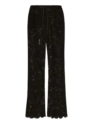Dolce & Gabbana Lace-panel Trousers - Black