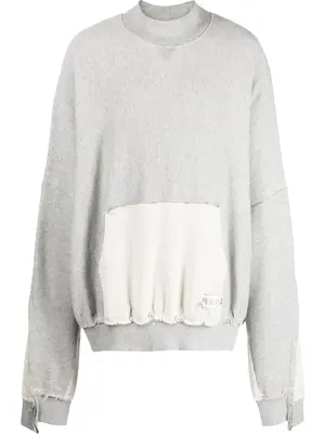 MOSTLY HEARD RARELY SEEN Exposed-seam Cotton Sweatshirt - Grey