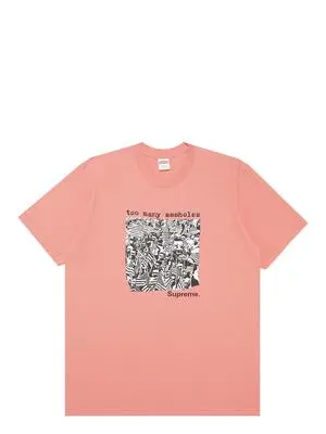 Supreme Too Many Assholes Tee 'bright Coral' Pink