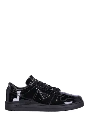Prada Downtown Leather Sneakers - Black