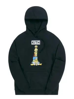 Kith For The Simpsons Family Stack Hoodie - Black