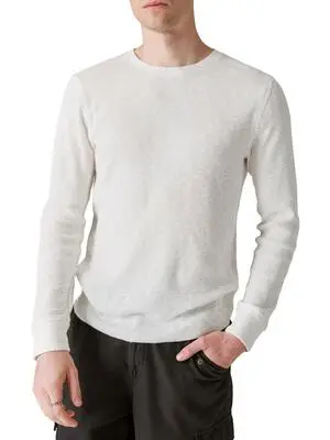 Lucky Brand Garment Dye Thermal T-shirt - Bright White