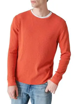 Lucky Brand Garment Dye Thermal T-shirt - Pureed Pumpkin