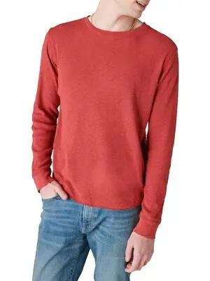 Lucky Brand Garment Dye Thermal T-shirt - Rio Red