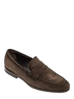 To Boot New York Ronny Penny Loafer - Dark Brown Suede