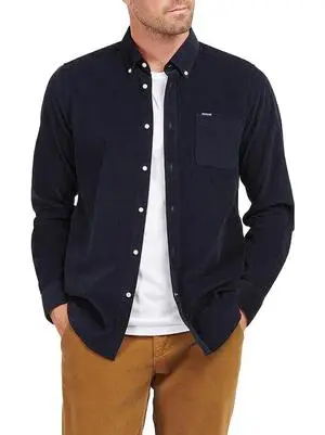Barbour Ramsey Tailored Fit Corduroy Button-down Shirt - Navy