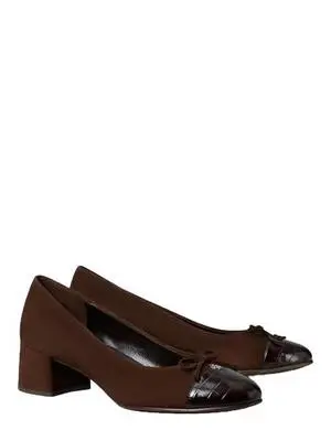 Tory Burch Cap Toe Pump - Cocoa /cocoa