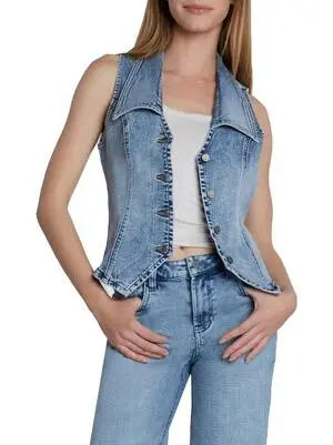 WASH LAB DENIM Wash Lab Denim Willa Waistcoat Clean Blue