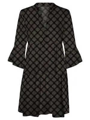 VERO MODA Geometric Print Bell Sleeve Minidress