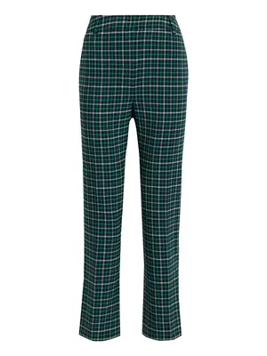 Zimmermann Checked Jacquard Straight-leg Pants - Green