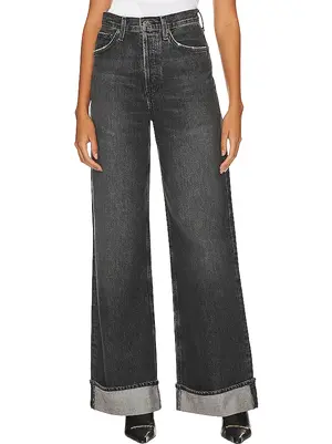 AGOLDE Dame High Rise Wide Leg Jeans - Ditch