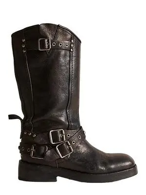 Free People We The Free Janey Engineer Boots - Black
