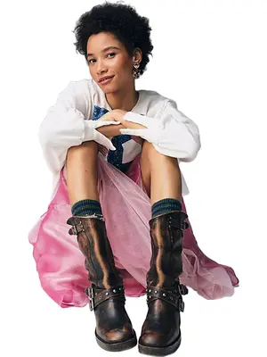 Free People We The Free Janey Engineer Boots Brown
