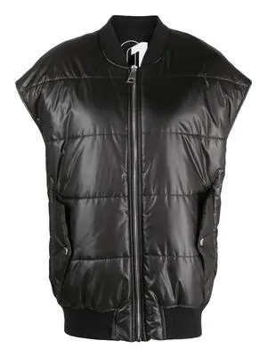 Khrisjoy Padded Bomber Vest - Black