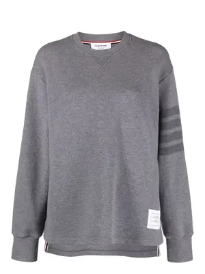 Thom Browne Stripe-detail Knit Jumper - Grey