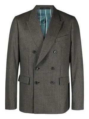 Paul Smith Double-breasted Wool Blazer - Black