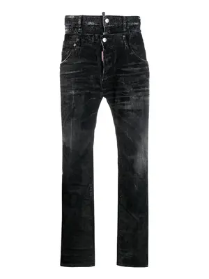 Dsquared2 Crystal-embellished Slim-cut Jeans - Black